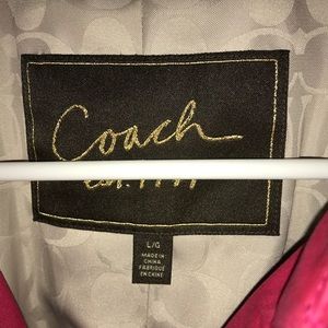 Coach | Jackets & Coats | Coach Hot Pink Short Trench Coat Ladies Large ...
